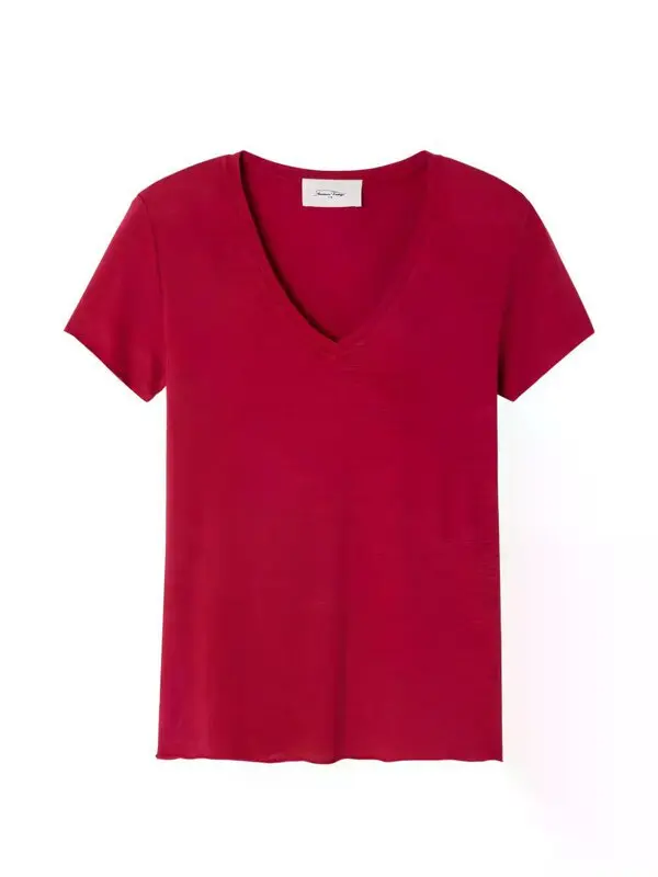American Vintage Jacksonville V-neck T-shirt - Red