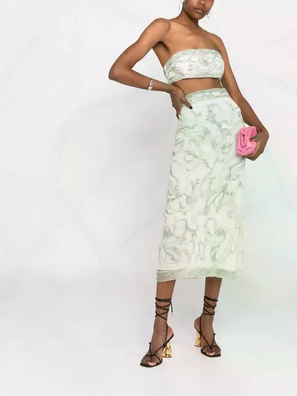 Emilio Pucci Embroidered Organza Skirt