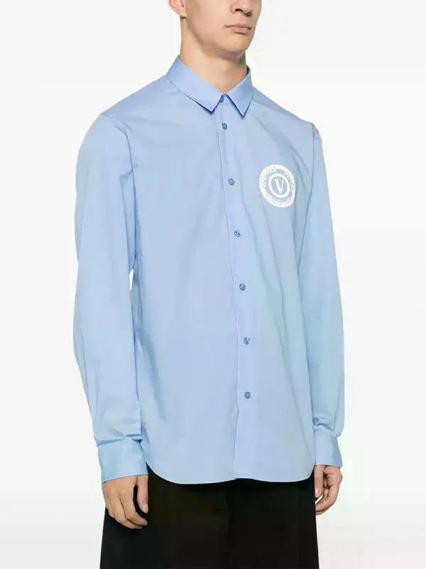 Versace Logo-print Cotton Shirt
