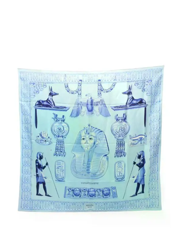 Hermès 2000s 90 Tutankhamun Printed Scarf