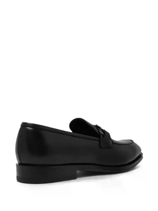 FERRAGAMO Gancini-buckle Leather Loafers