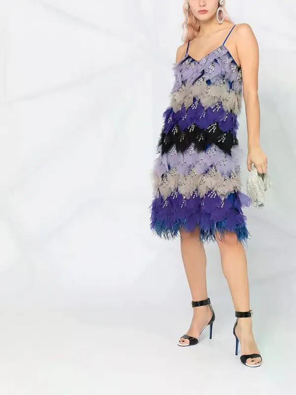 Emilio Pucci X Koché Embellished Feather Dress
