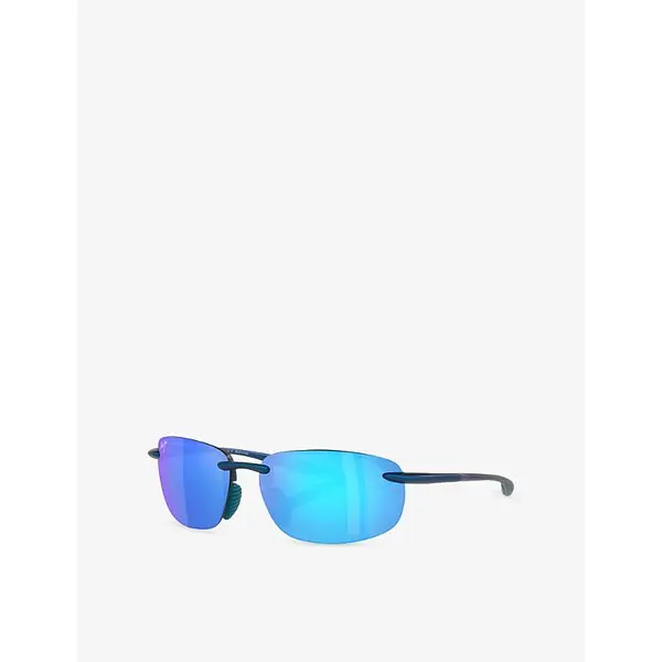 Maui Jim Hookipa Ultra Rectangle Nylon Sunglasses - Blue