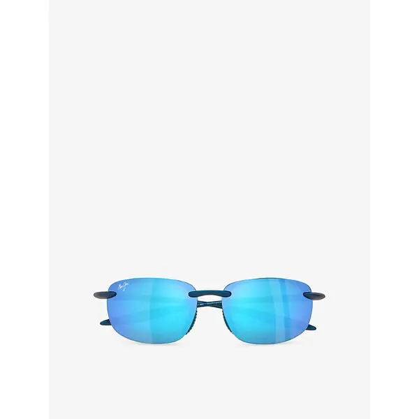 Maui Jim Hookipa Ultra Rectangle Nylon Sunglasses - Blue