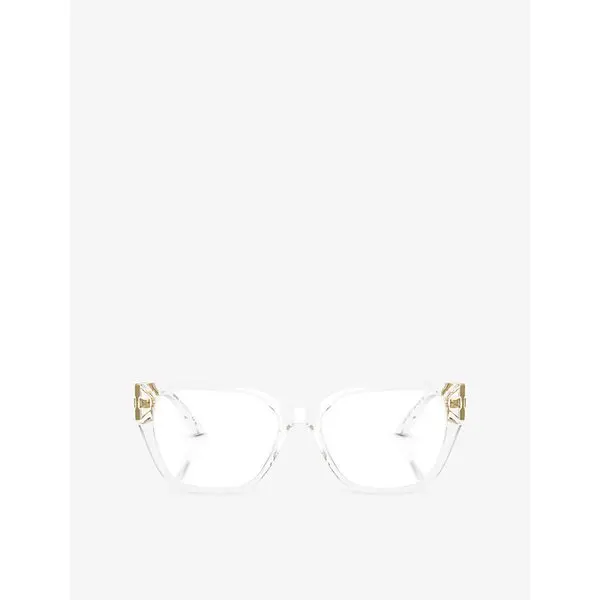 Versace Ve3387u Square-frame Acetate Optical Glasses - Clear