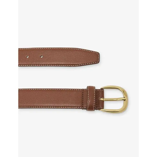 REISS Pierce Pebble Leather Belt