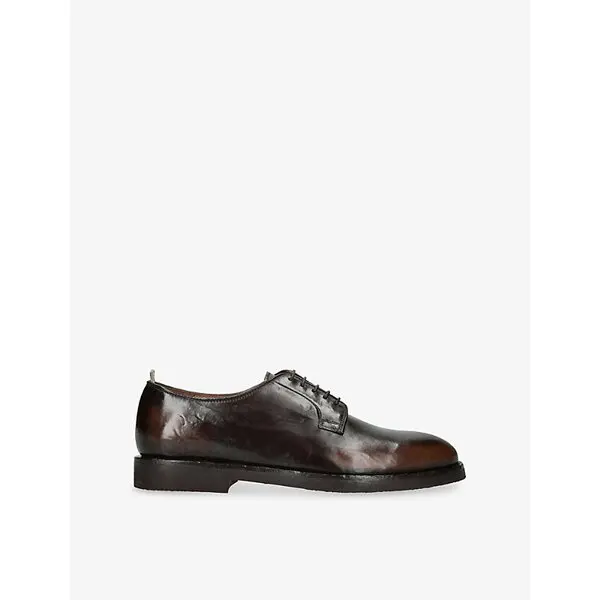 Officine Creative Bariton Leather Derby Shoes - Wine