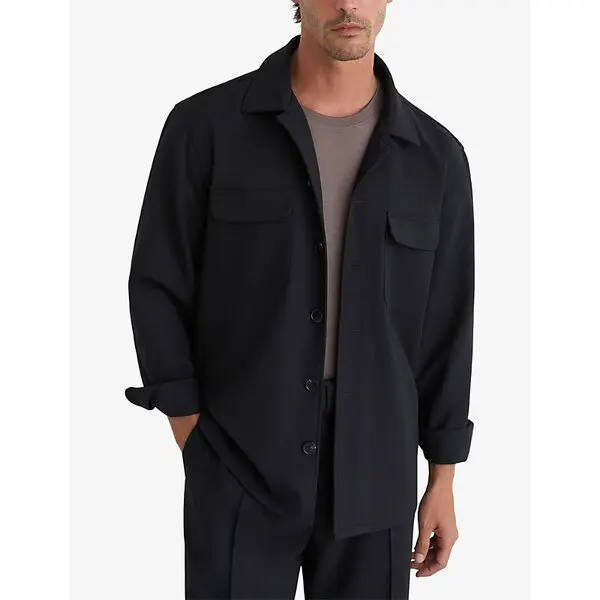 REISS Peshi Double-pocket Stretch-woven Overshirt