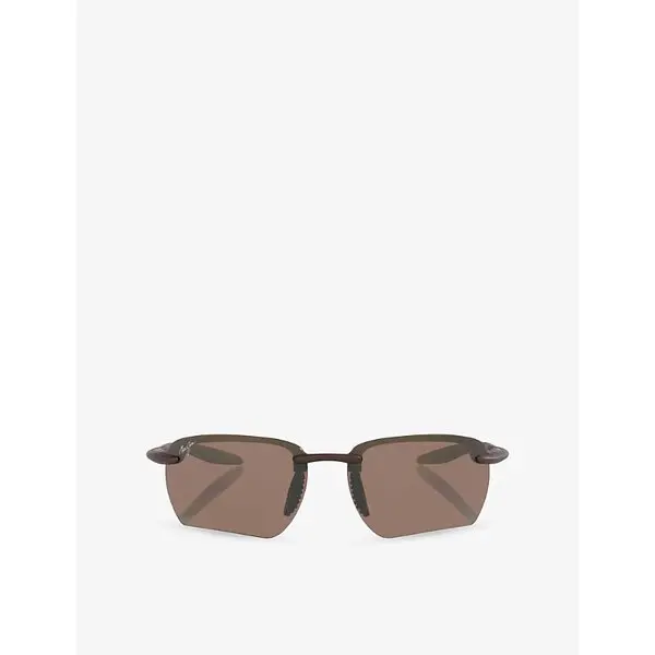 Maui Jim Pio Irregular Injected Sunglasses - Brown