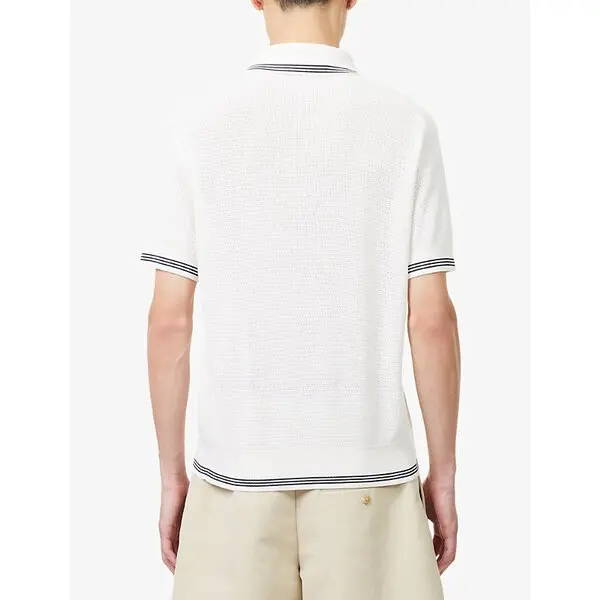 Jacquemus Brand-badge Silk-blend Knitted Polo Shirt