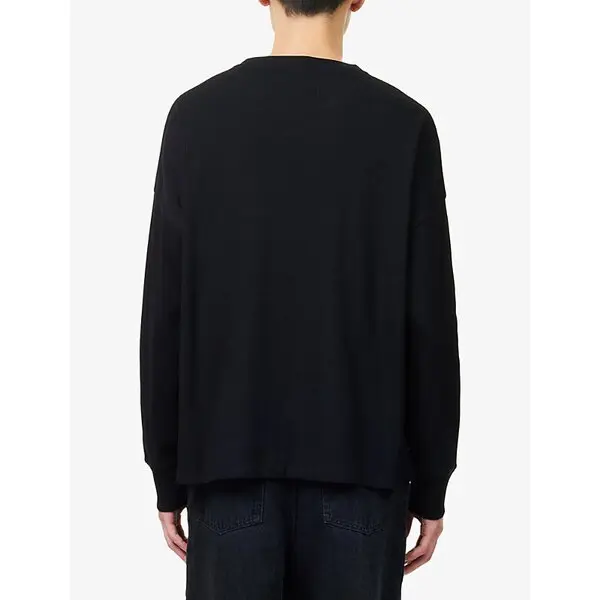 Loewe Anagram-embroidered Cotton T-shirt - Black