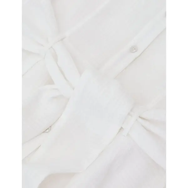 REISS Sleeveless Belted Cotton Midi Dress