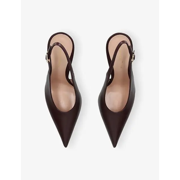 GIANVITO ROSSI Sofia Sling 95 Leather Courts