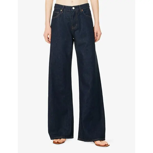 REFORMATION Cary Low-rise Wide-leg Denim Jeans