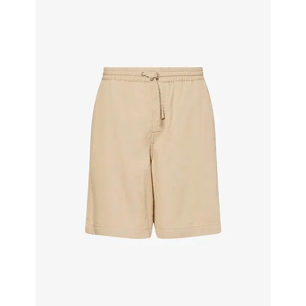 Loewe Anagram-embroidered Cotton Shorts - Ecru