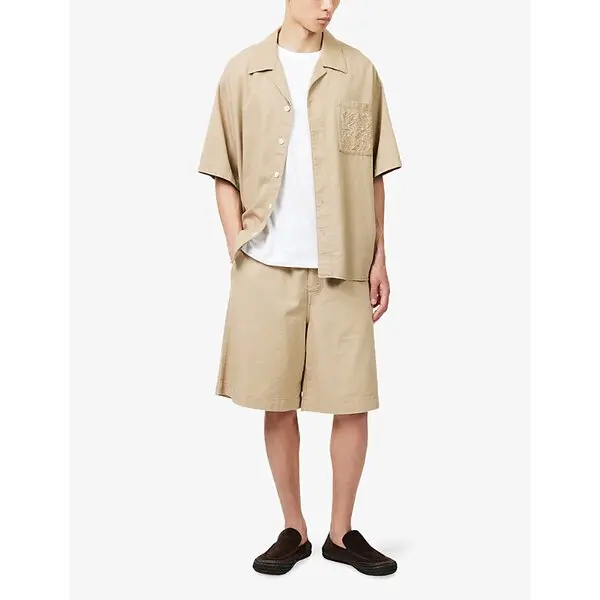 Loewe Anagram-embroidered Cotton Shorts