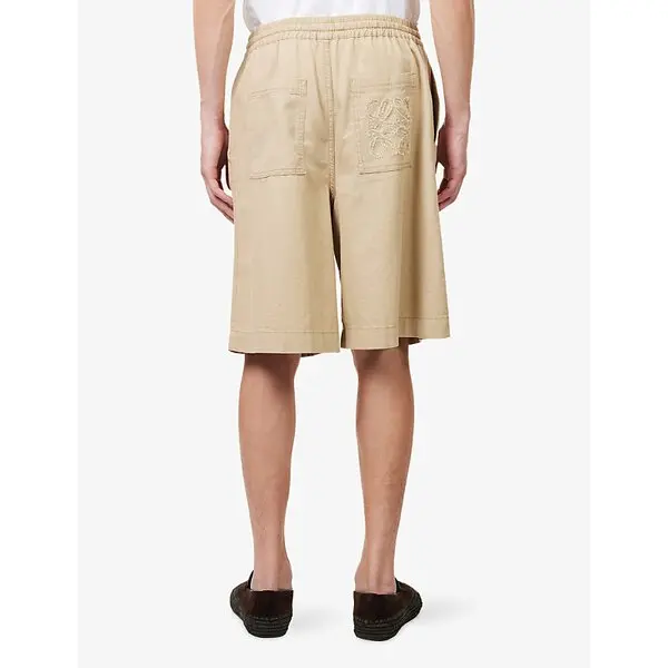 Loewe Anagram-embroidered Cotton Shorts