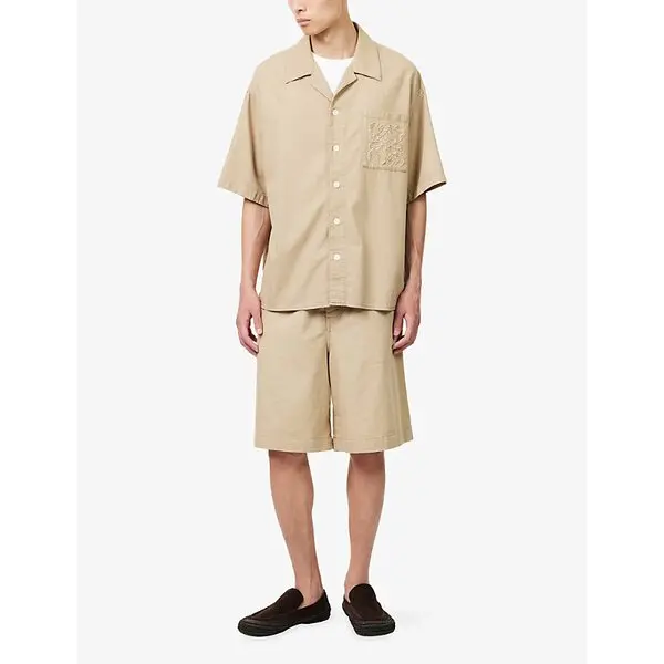 Loewe Anagram-embroidered Denim Chambray Shirt