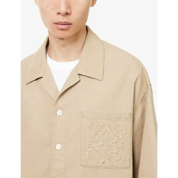 Loewe Anagram-embroidered Denim Chambray Shirt