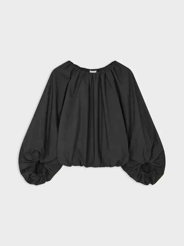 BY MALENE BIRGER Semara Organic Cotton Blouse - Black