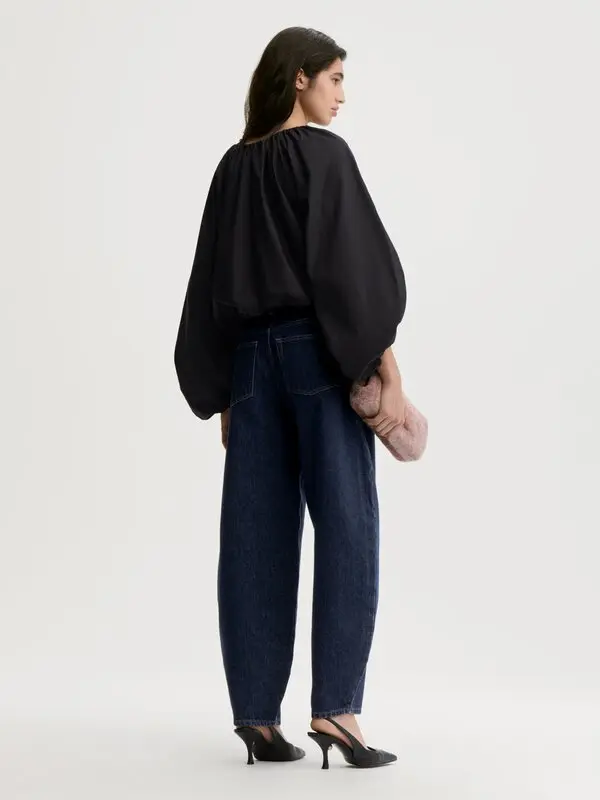 BY MALENE BIRGER Semara Organic Cotton Blouse - Black