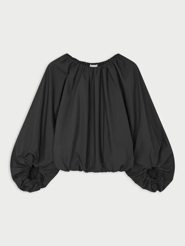 BY MALENE BIRGER Semara Organic Cotton Blouse - Black