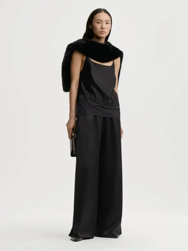 BY MALENE BIRGER Louis Wide-leg Trousers - Black