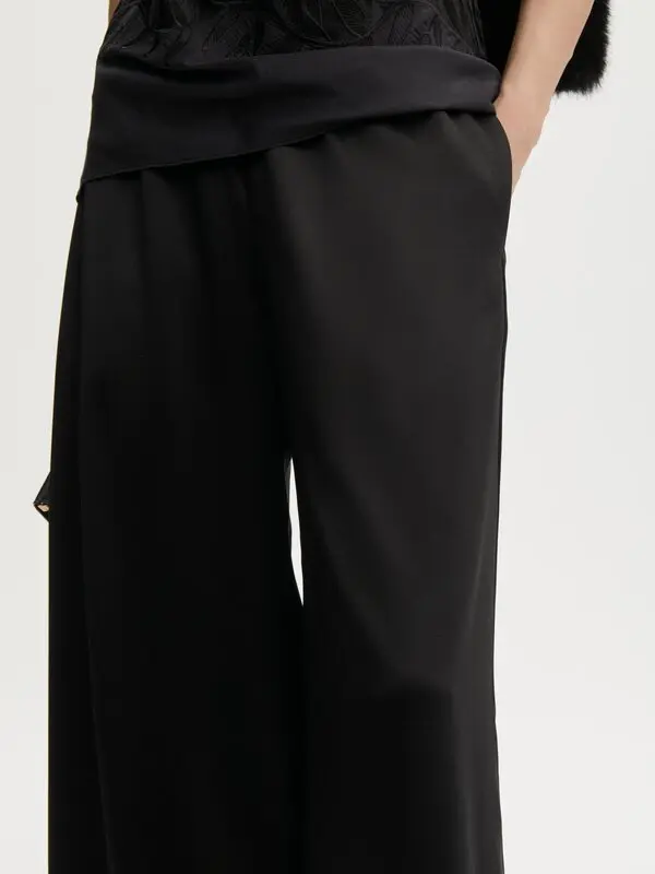 BY MALENE BIRGER Louis Wide-leg Trousers - Black