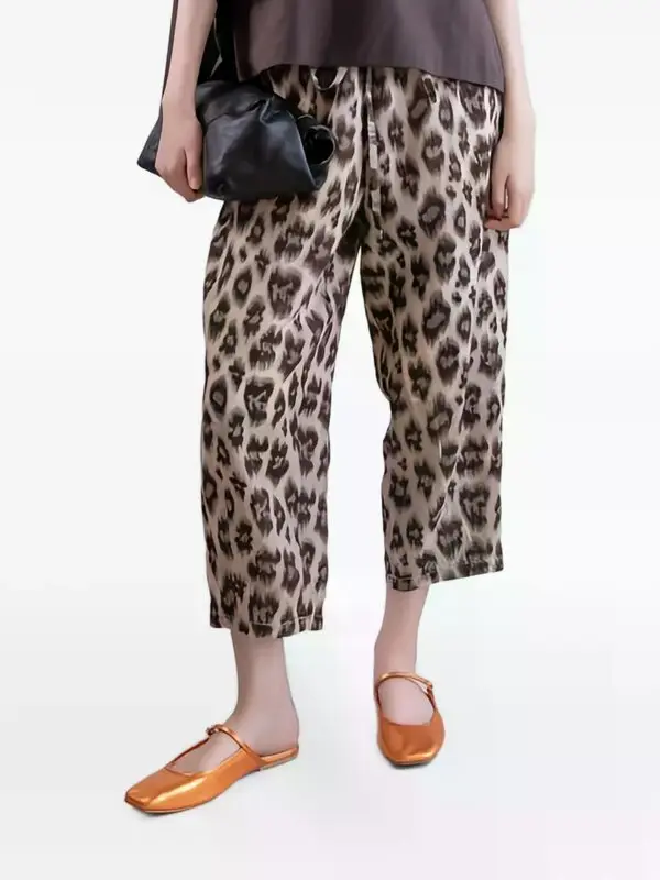 PSOPHIA Savanna Shadow Slouchy Linen Trousers - Brown