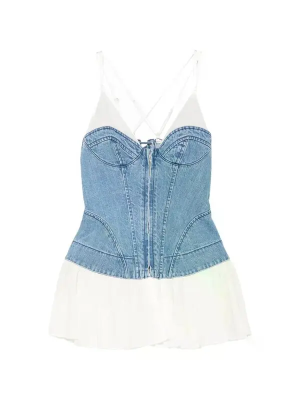 FETICO Zip-up Corset Top