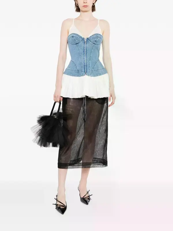 FETICO Zip-up Corset Top