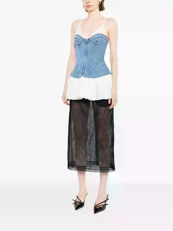 FETICO Zip-up Corset Top