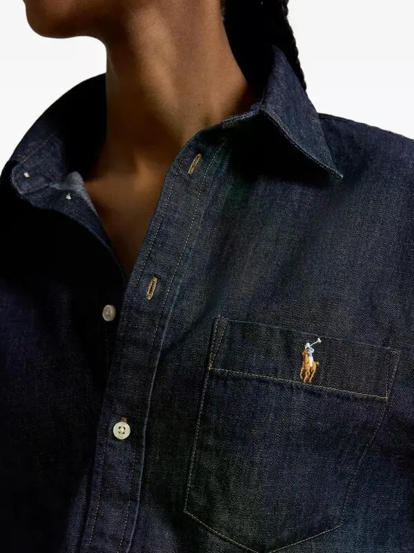 Polo Ralph Lauren Embroidered Logo Denim Shirt