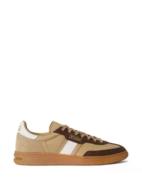 Polo Ralph Lauren Side Stripes Bedford Leather Sneakers - Neutrals
