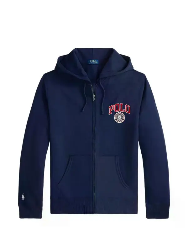 Polo Ralph Lauren Logo-embroidered Zip-up Hoodie - Blue