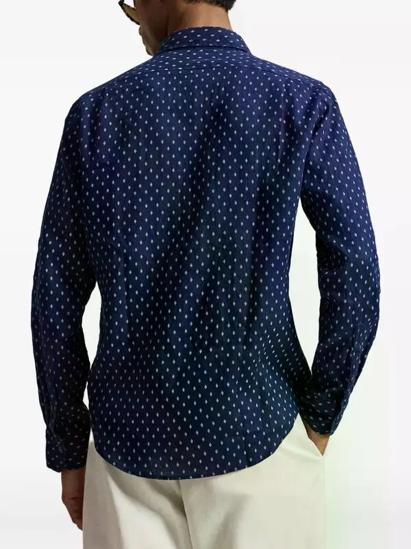 Polo Ralph Lauren Diamond-print Linen Shirt