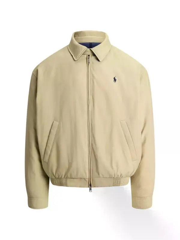 Polo Ralph Lauren The Big Bayport Embroidered-logo Zip-up Jacket - Neutrals