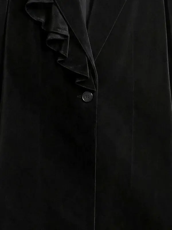 Alice + Olivia Ruffle-trimmed Velvet Coat