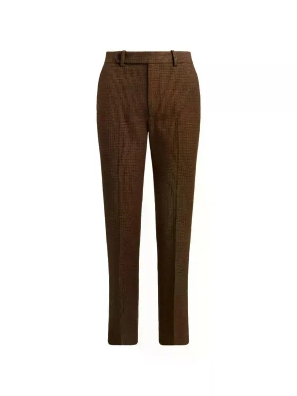 Polo Ralph Lauren Houndstooth-pattern Slim-fit Trousers - Brown