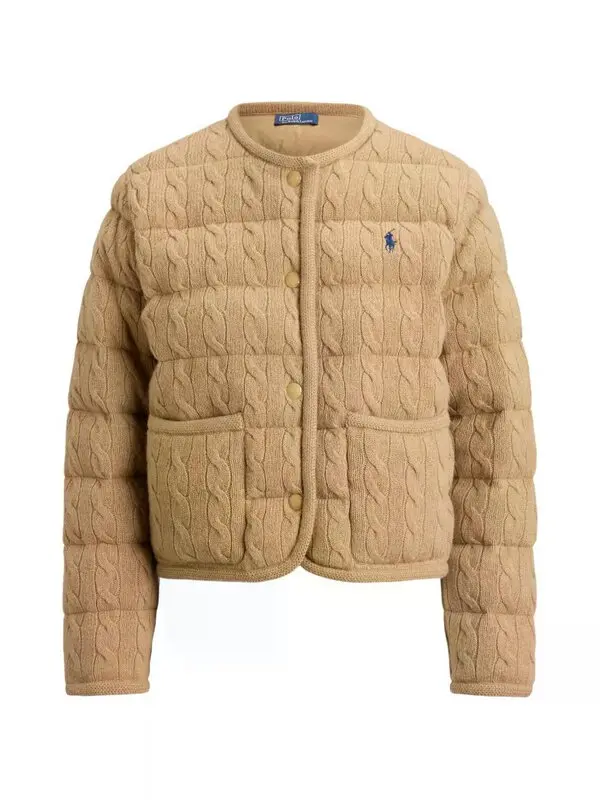 Polo Ralph Lauren Cable-knit Bomber Jacket - Brown