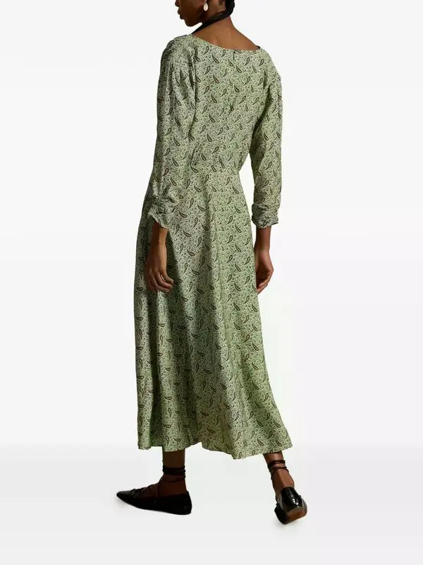 Polo Ralph Lauren Paisley V-neck Midi Dress