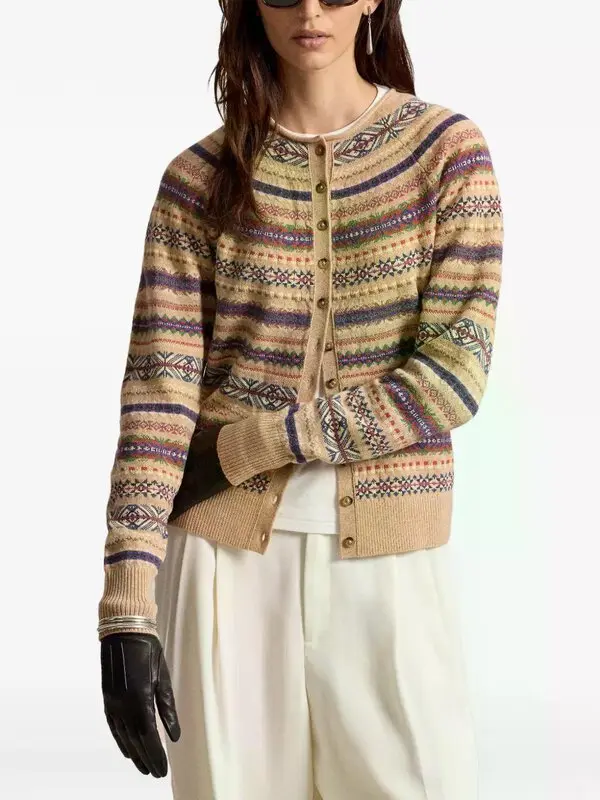 Polo Ralph Lauren Fair Isle-inspired Wool-blend Cardigan