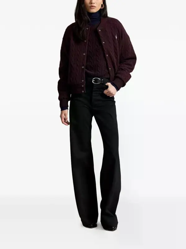 Polo Ralph Lauren Buttoned Cable-knit Cardigan - Red