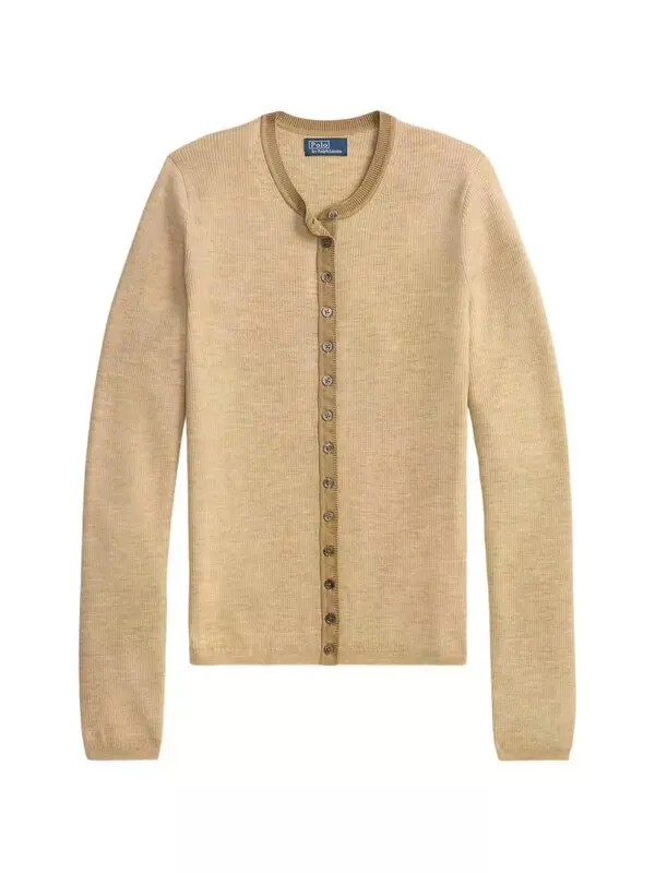 Polo Ralph Lauren Buttoned Ribbed-knit Cardigan - Neutrals