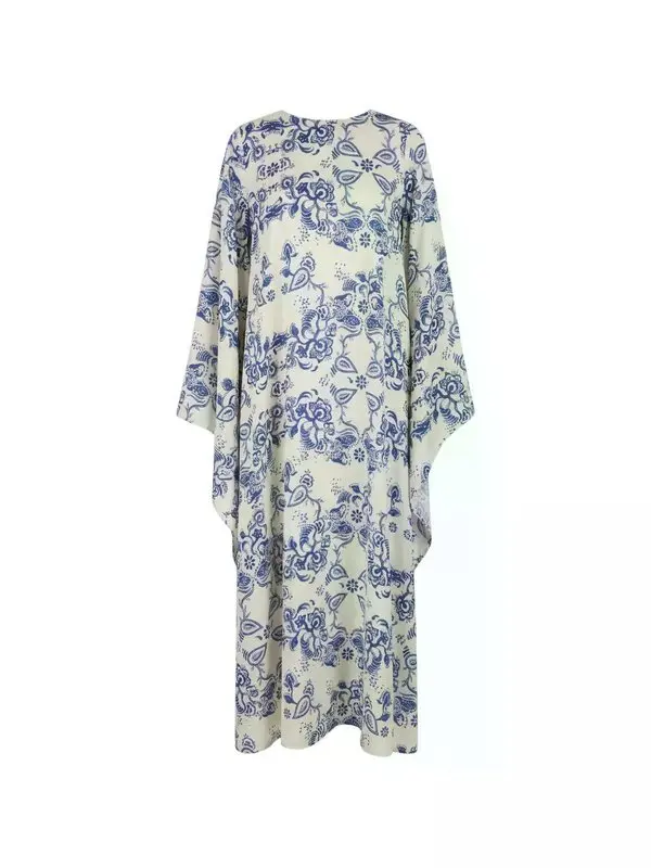 Liu Jo Scarf-print Kimono-sleeve Maxi Dress - Neutrals