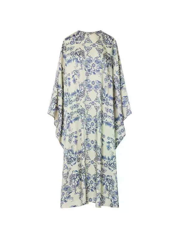 Liu Jo Scarf Print Kimono Sleeve Maxi Dress - Neutrals