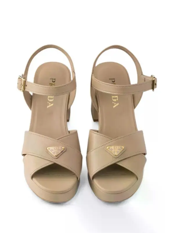 Prada Nappa Leather Platform Sandals