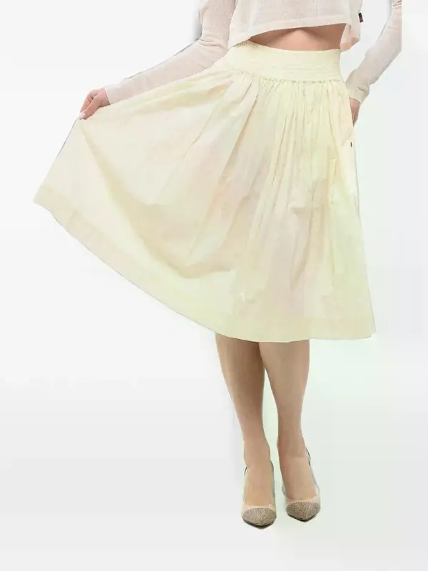 Woolrich Pleated Flared Midi Skirt