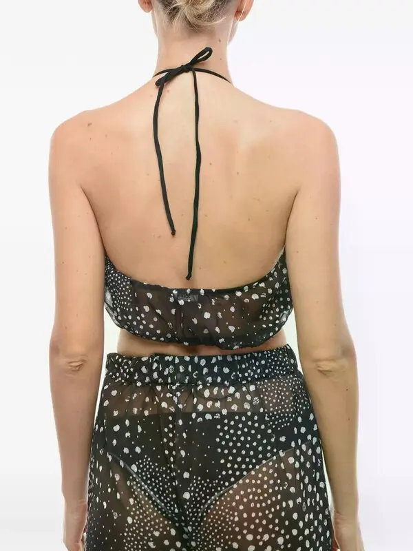 Karl Lagerfeld Logo-print Halterneck Top