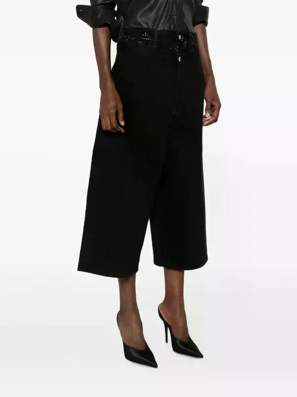 Attico Wide-leg Cropped Jeans
